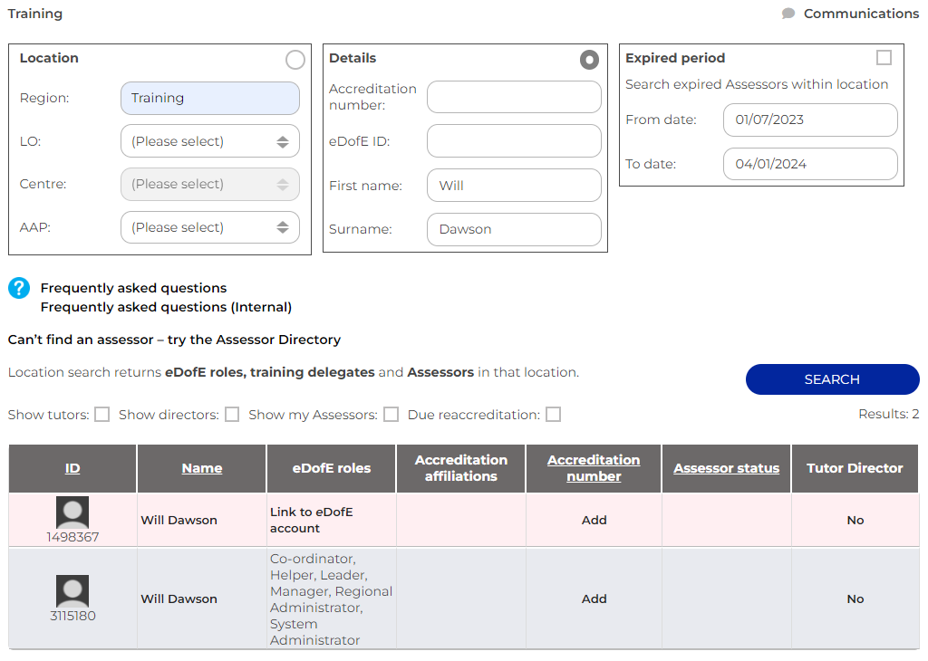 How to link a training and an eDofE account – DofE
