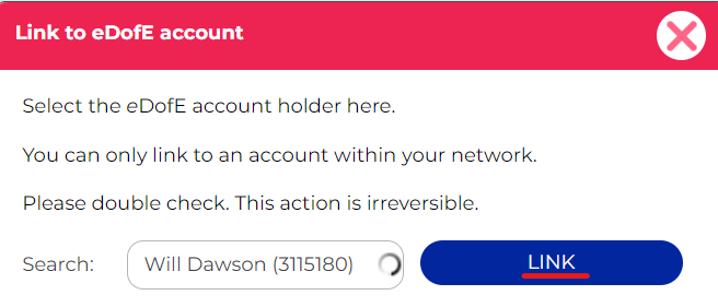 How to link a training and an eDofE account – DofE