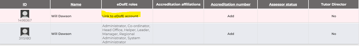 How to link a training and an eDofE account – DofE