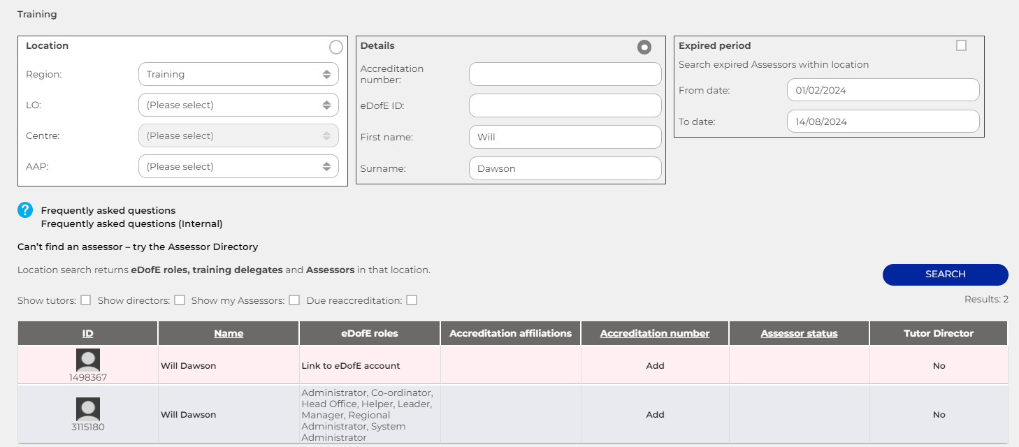 How to link a training and an eDofE account – DofE