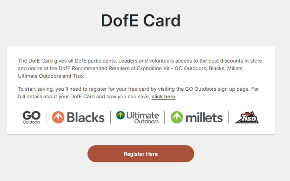 How do I get my DofE Card? – DofE