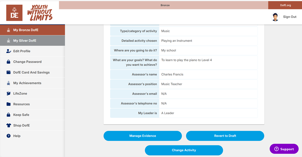 How do I add evidence as a participant? (eDofE) – DofE