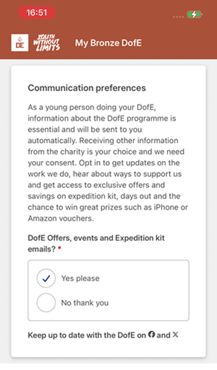 DofE App - Basic Info – DofE