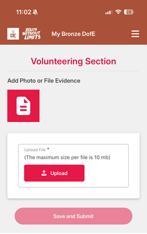 DofE App - How do I add evidence? – DofE