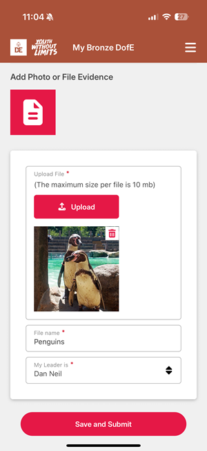 DofE App - How do I add evidence? – DofE