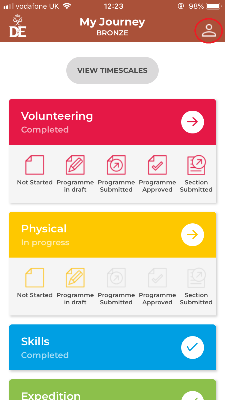 DofE App - How do I view/send messages? – DofE