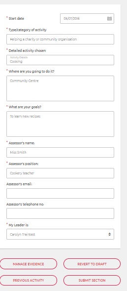 How do I change my activity? (eDofE) – DofE