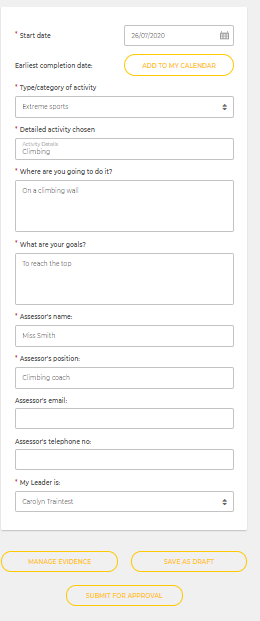 How do I change my activity? (eDofE) – DofE