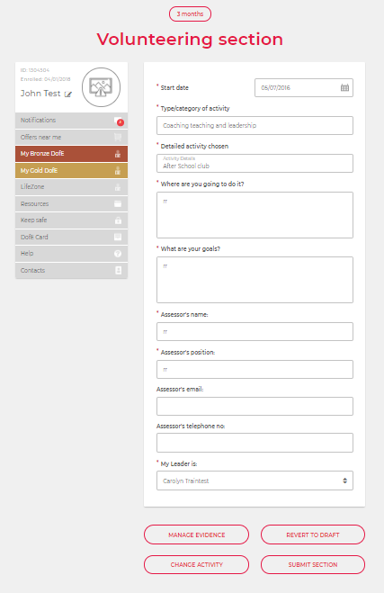 How do I change my activity? (eDofE) – DofE
