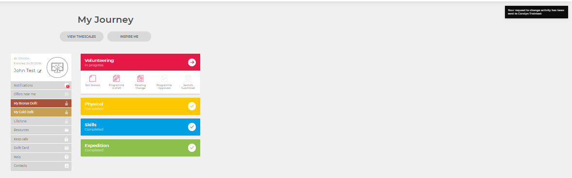 How do I change my activity? (eDofE) – DofE