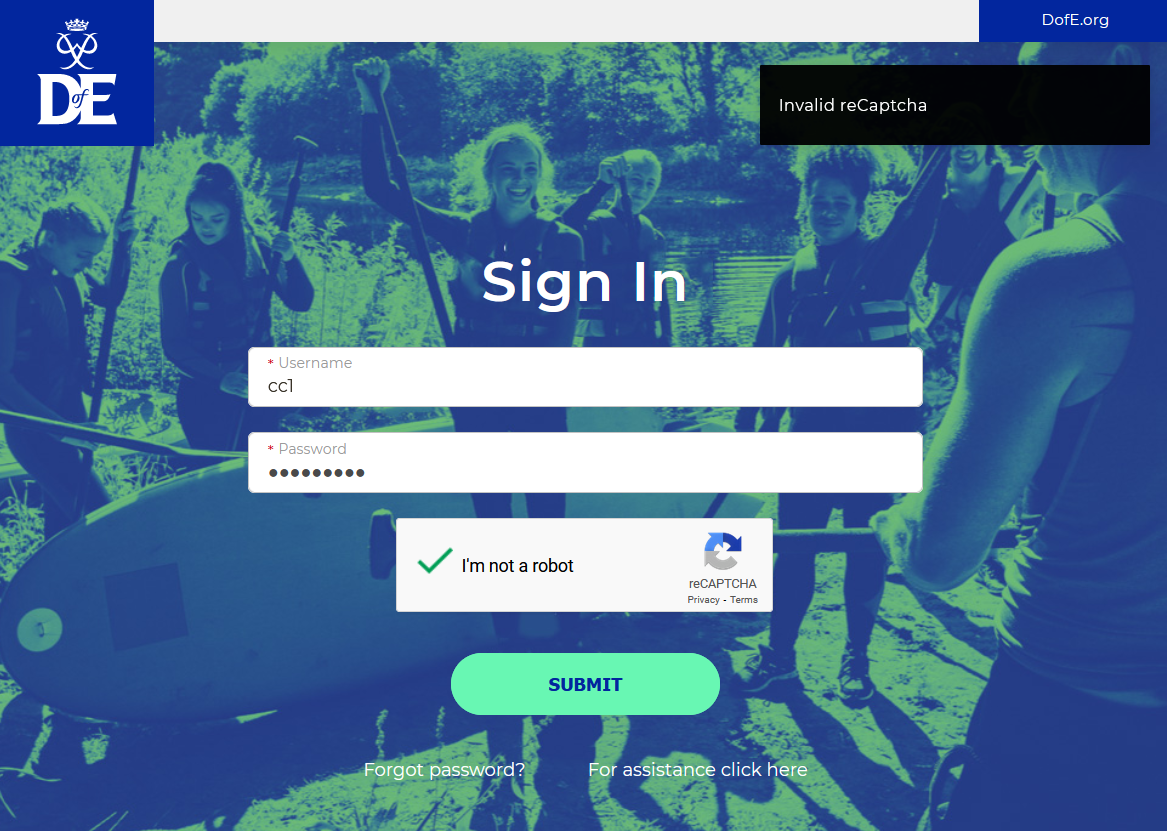 I've forgotten my Username/password (eDofE) – DofE