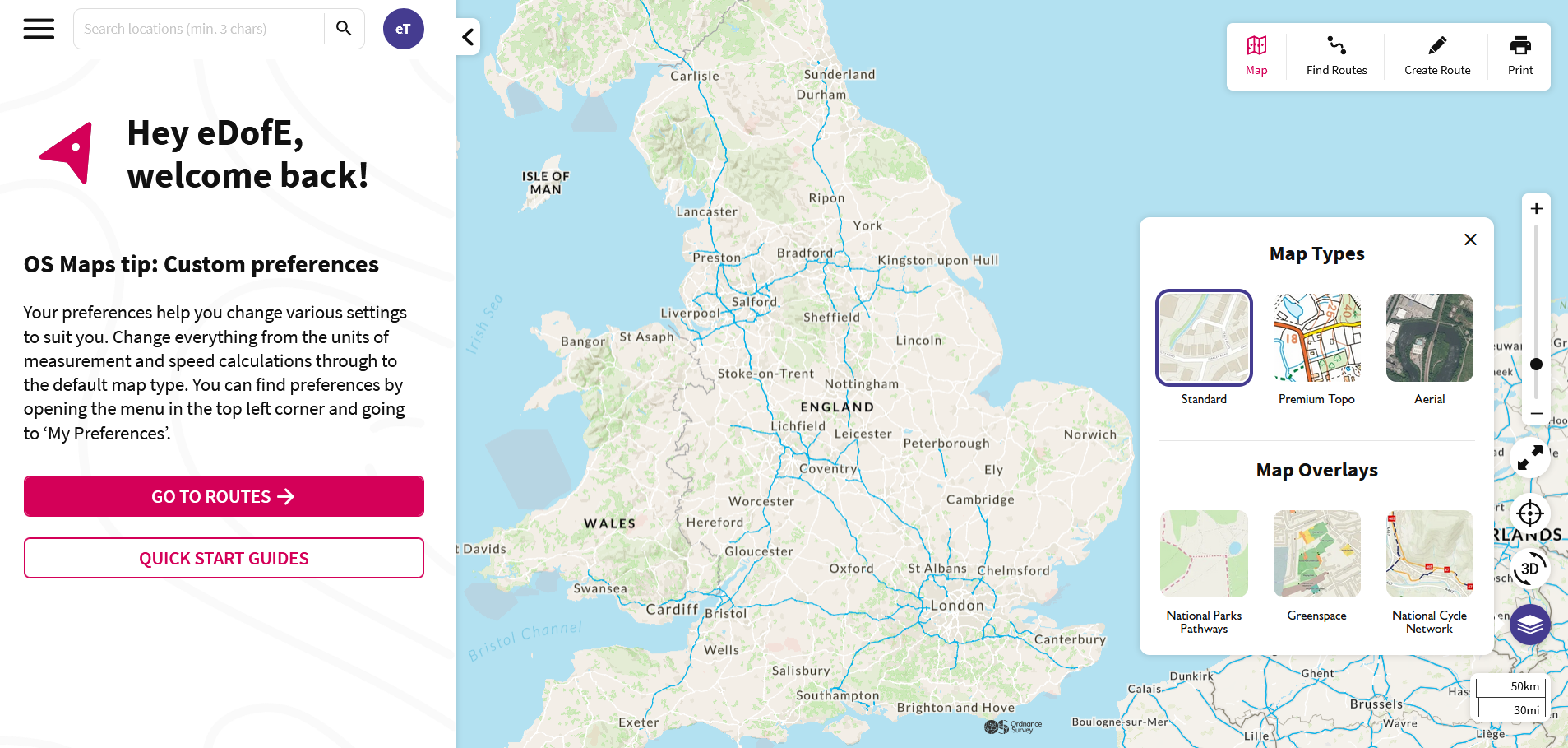 How do I create a new map? – DofE